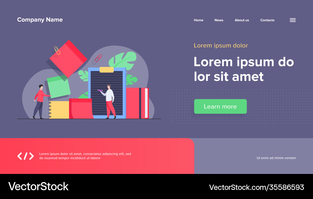 Office workers taking notes Royalty Free Vector Image