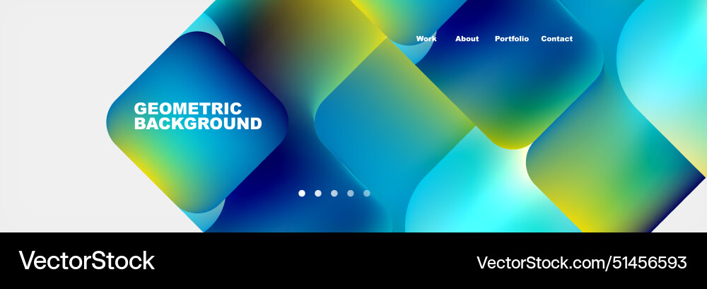 Teal liquid color background design for landing Vector Image