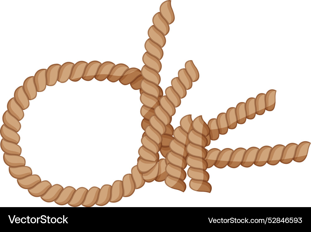 Tension rope knot cartoon Royalty Free Vector Image