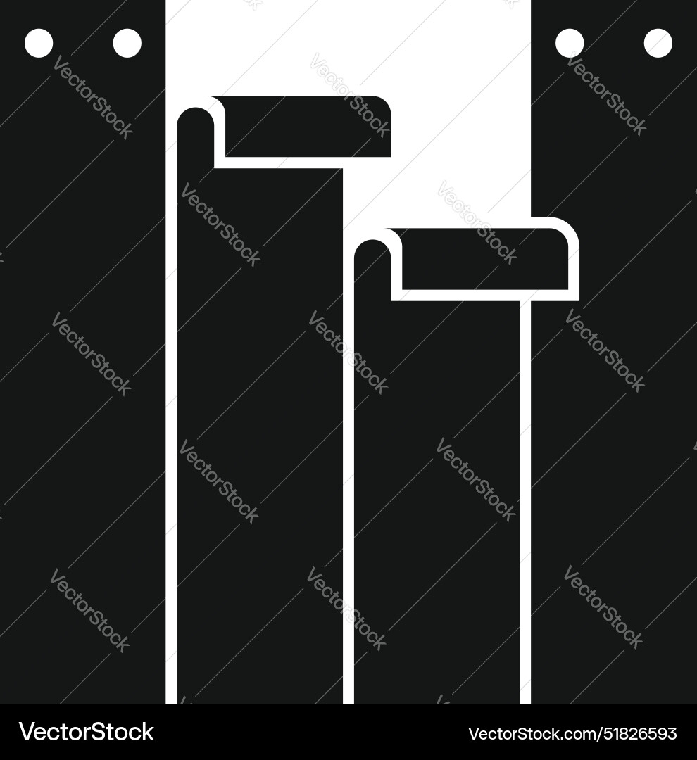 Textile factory producing fabric rolls icon Vector Image