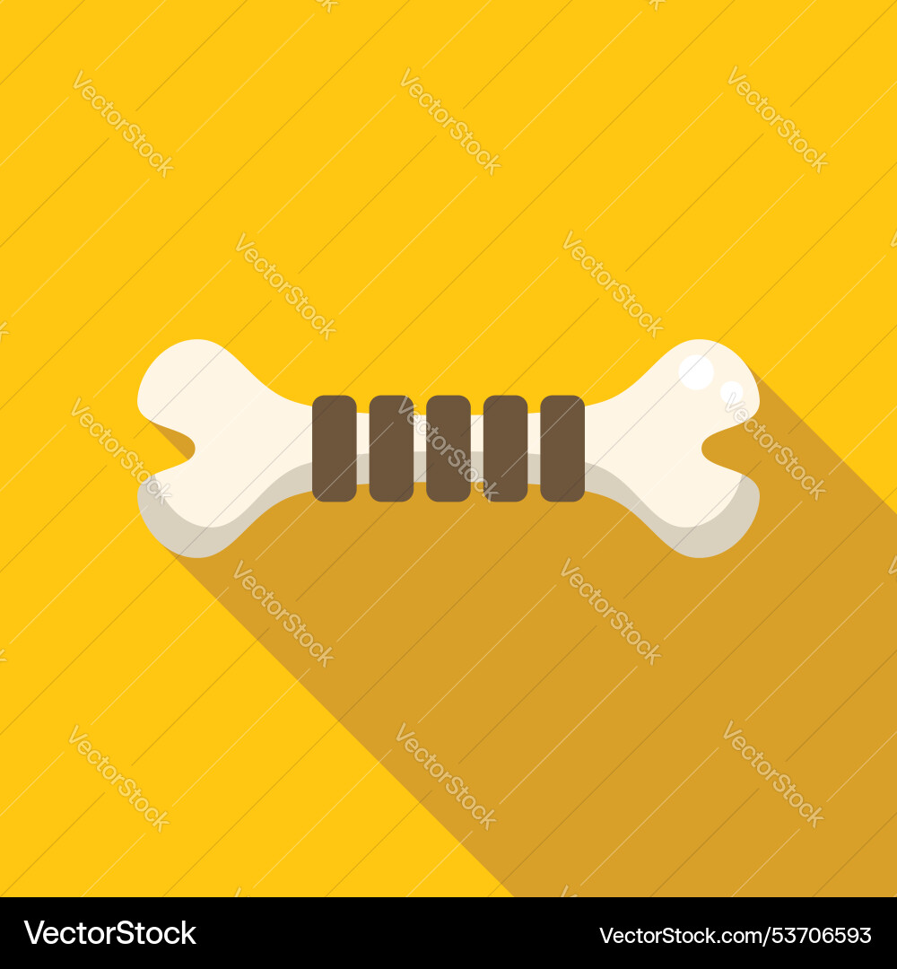 White bone with black stripes icon representing Vector Image