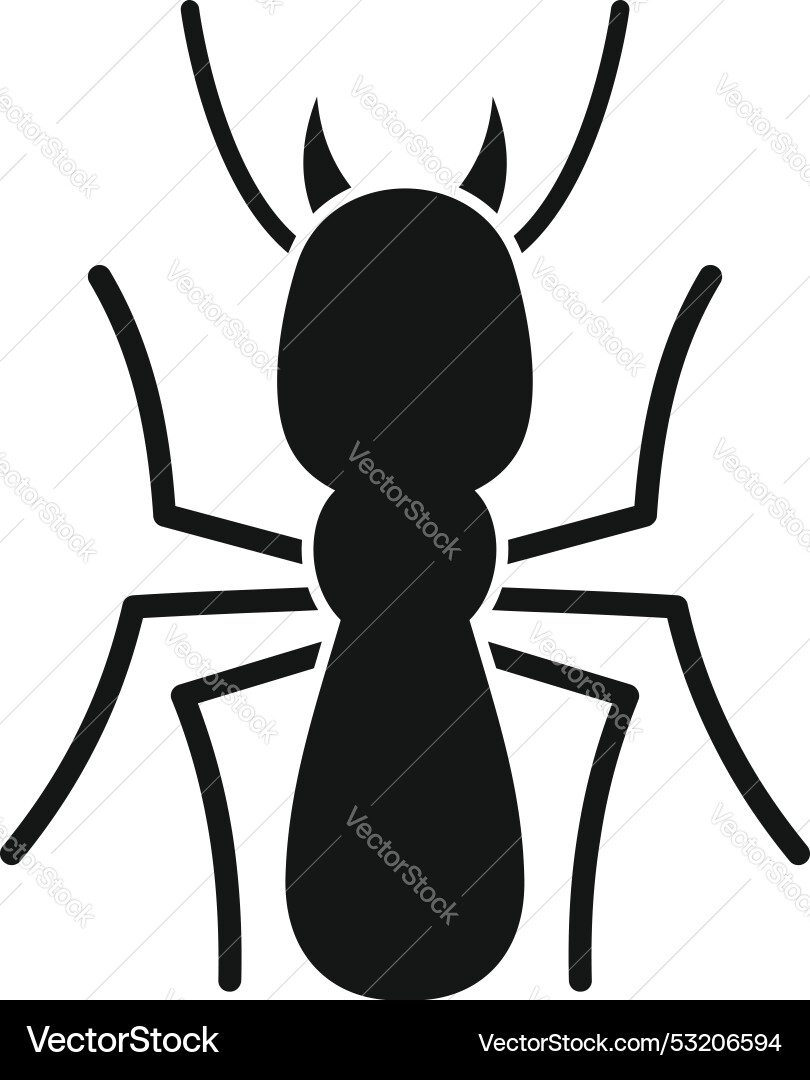 Black termite insect spreading its legs icon Vector Image