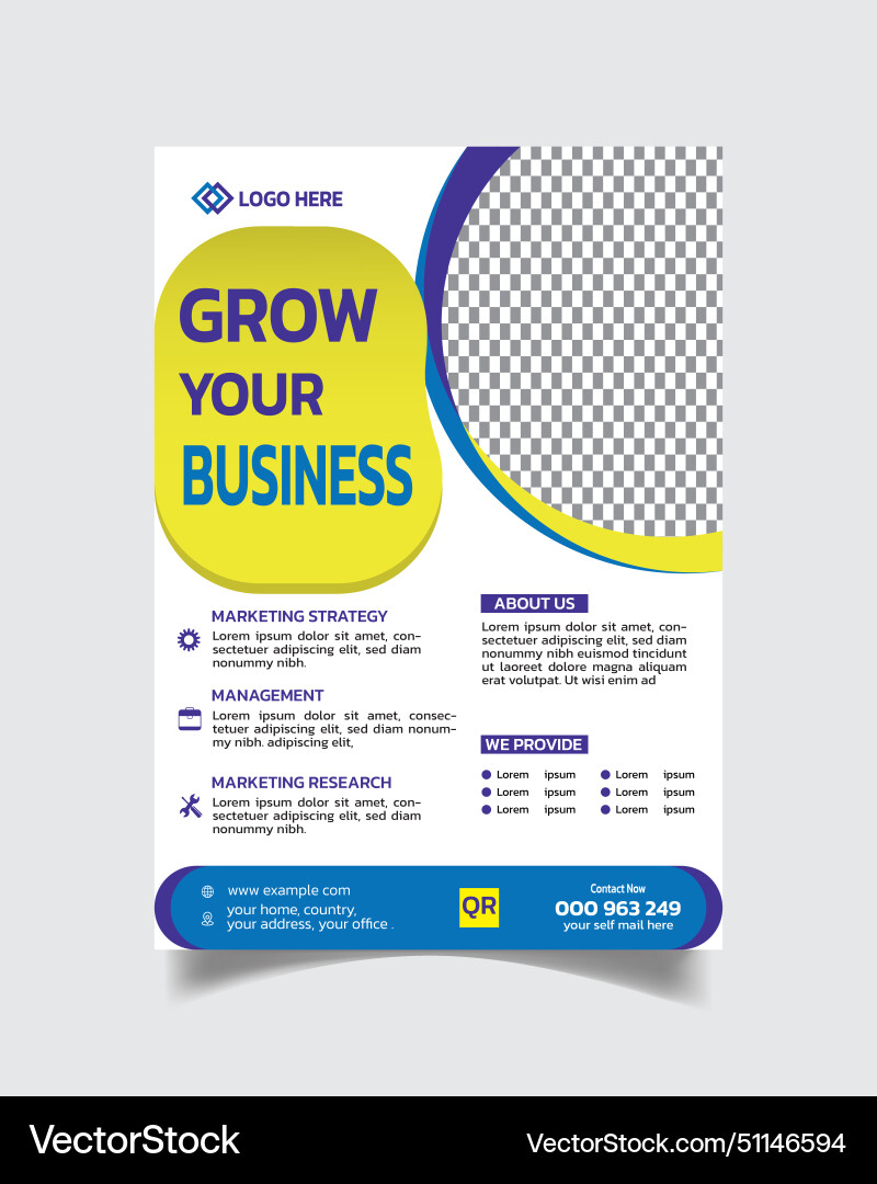 Business advertisement flyer and corporate Vector Image