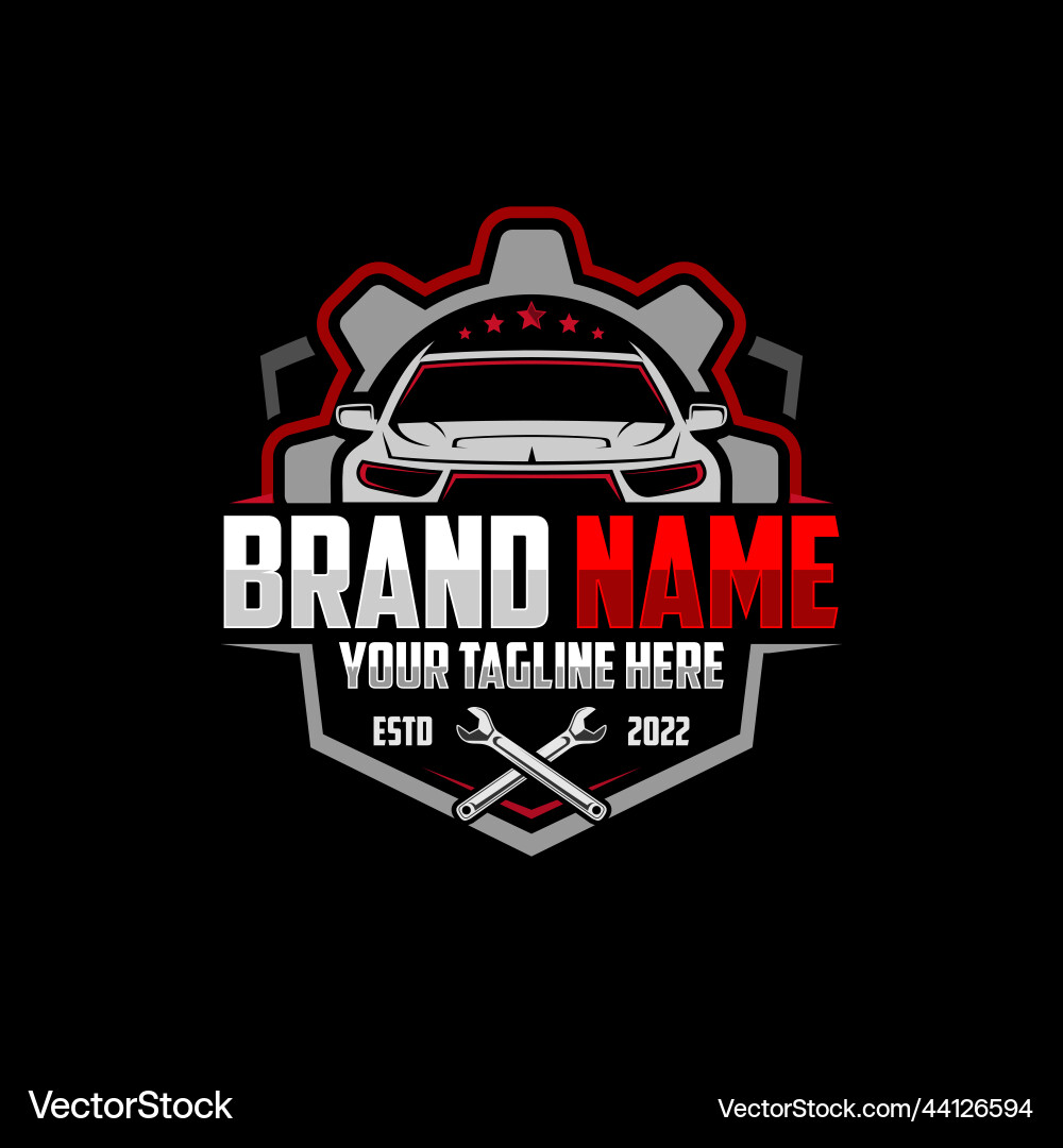 Car repair logo template repairing Royalty Free Vector Image