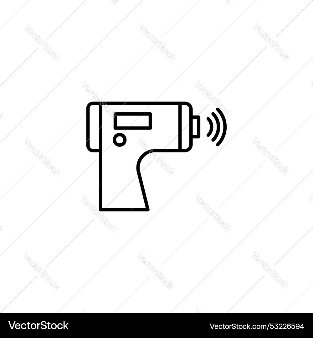 Contactless infrared thermometer icon set Vector Image