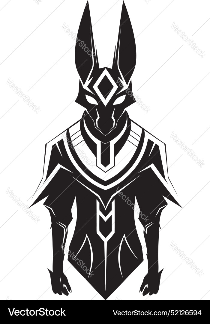 Modern muse an abstract anubis mascot divine Vector Image