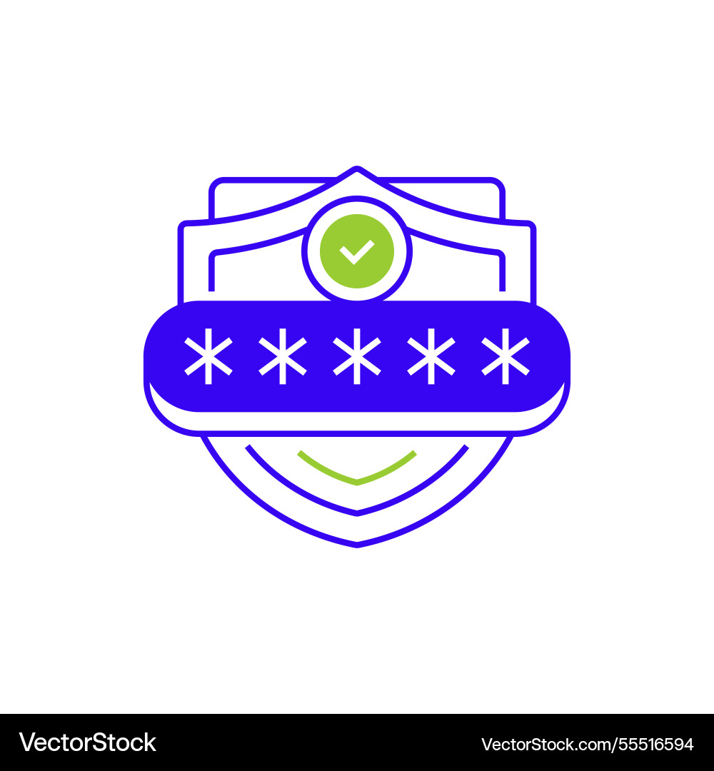 Password protection line icon linear style sign Vector Image
