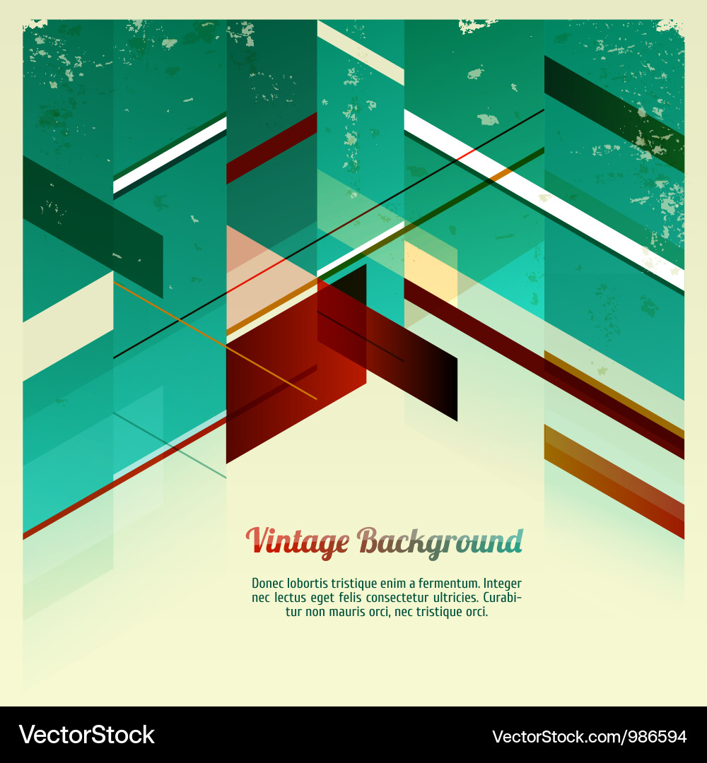 Retro Geometric Background Royalty Free Vector Image