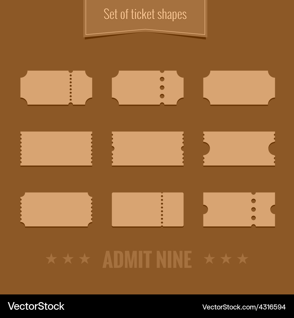 Ticket Shape Raffle Vector Images (over 190)