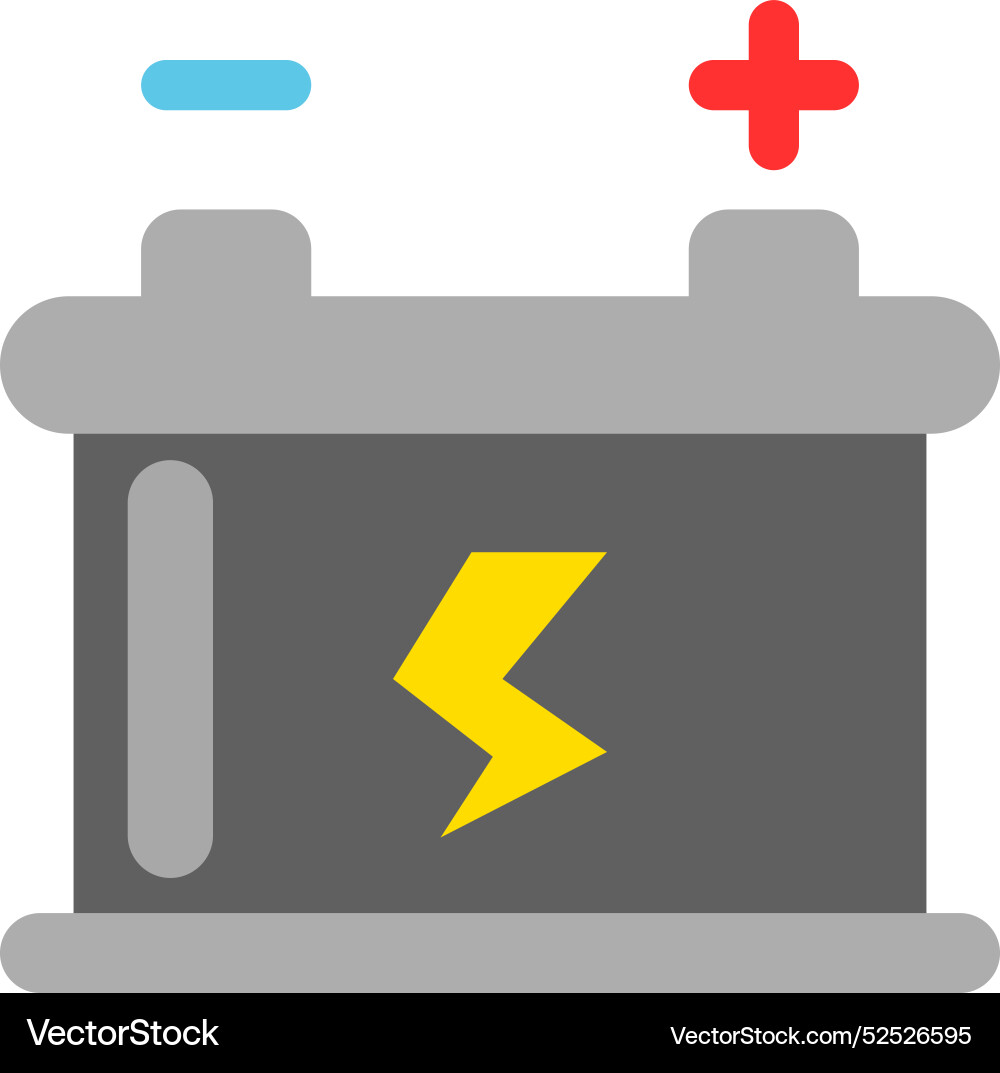 Car accumulator color icon auto battery Royalty Free Vector