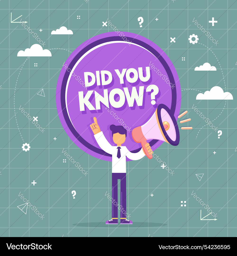 Did you know innovative facts question banner Vector Image