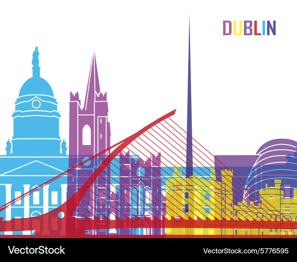 Dublin skyline pop Royalty Free Vector Image - VectorStock