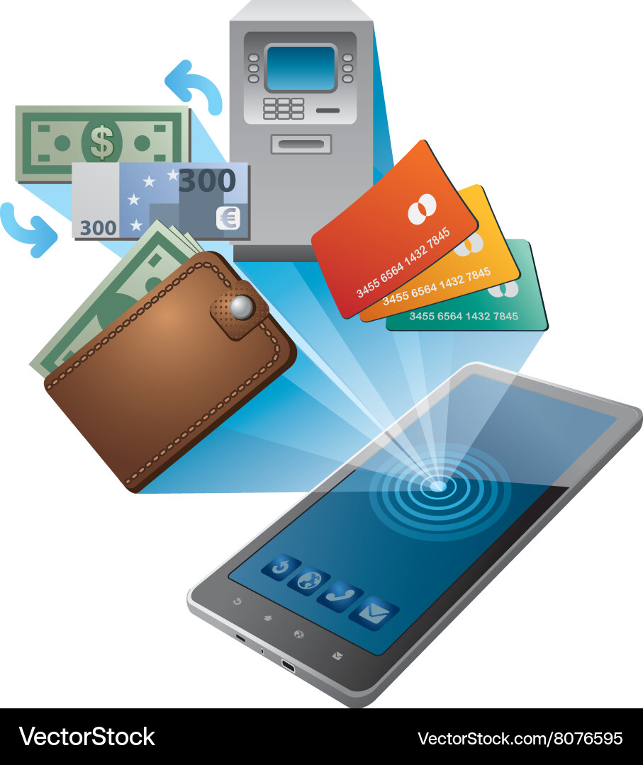 Money transfer Royalty Free Vector Image - VectorStock