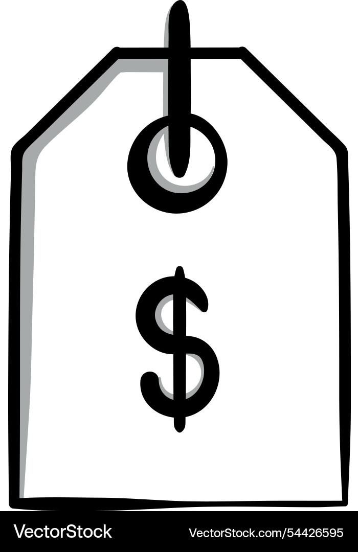 Preis-Tag-Symbol mit Dollar-Zeichen Lizenzfreier Vektor