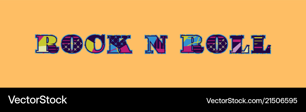 Rock n roll concept word art Royalty Free Vector Image