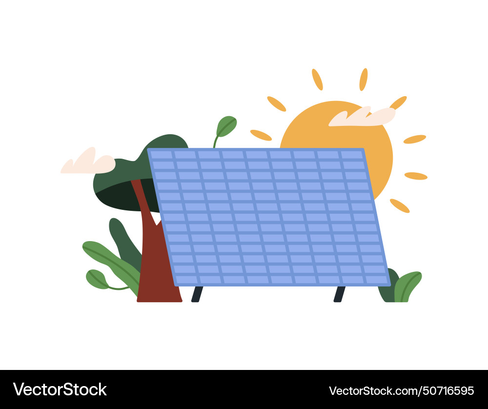 Solar panel Royalty Free Vector Image - VectorStock