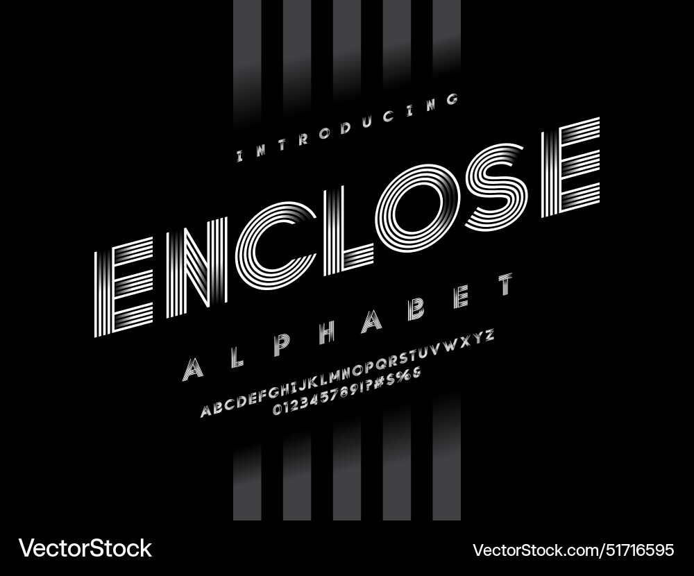 Stylized font Royalty Free Vector Image - VectorStock