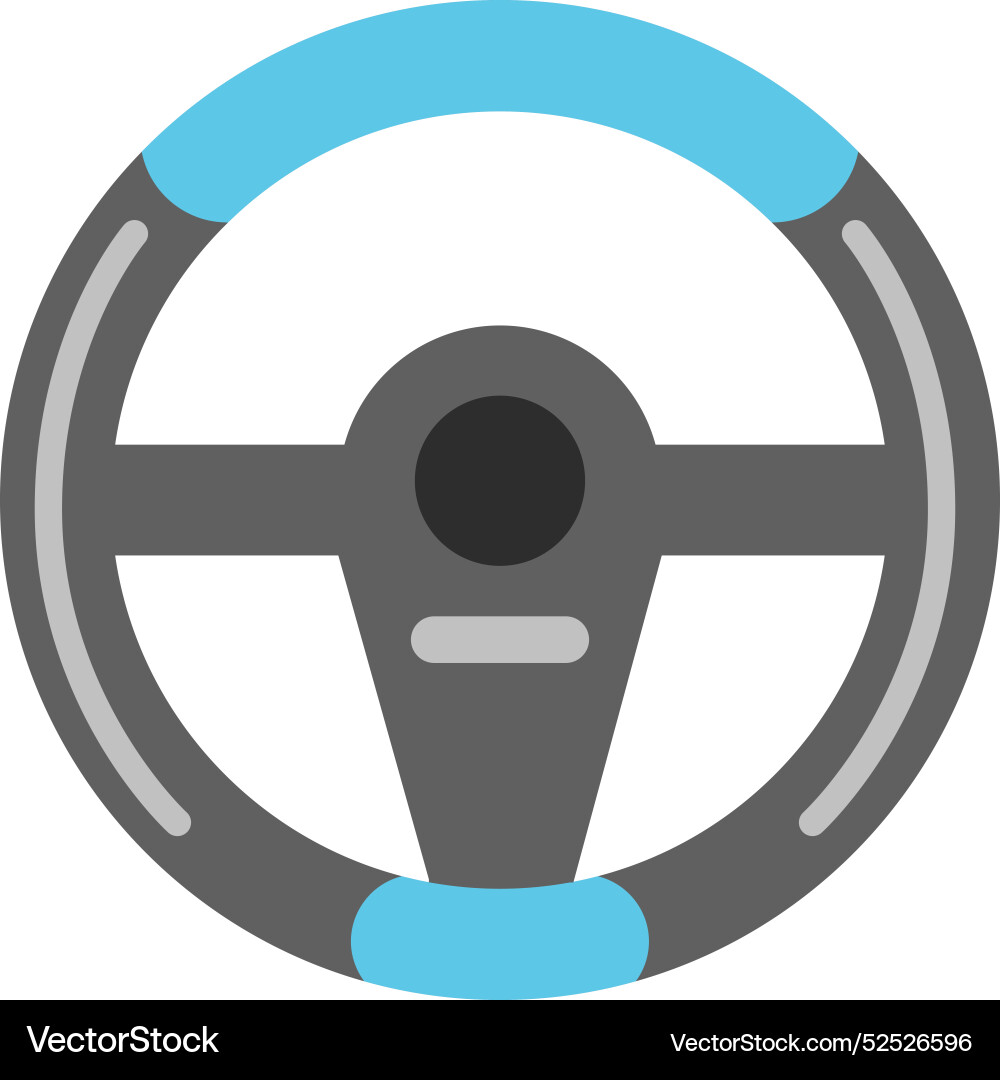 Car steering wheel color icon driving symbol Vector Image