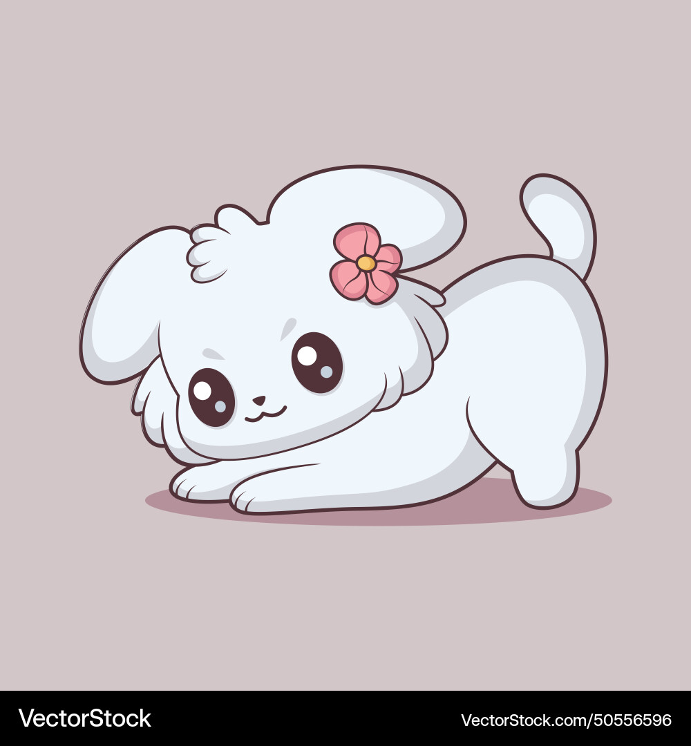 Cute dog character design Royalty Free Vector Image
