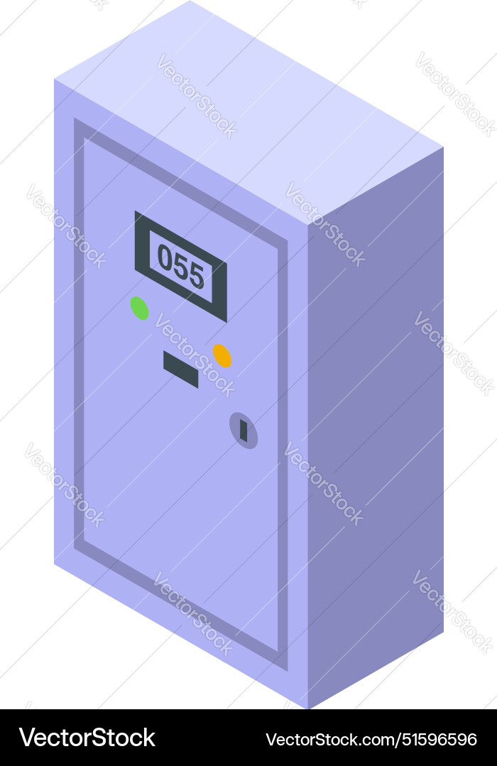 Electric meter isometric showing energy Royalty Free Vector