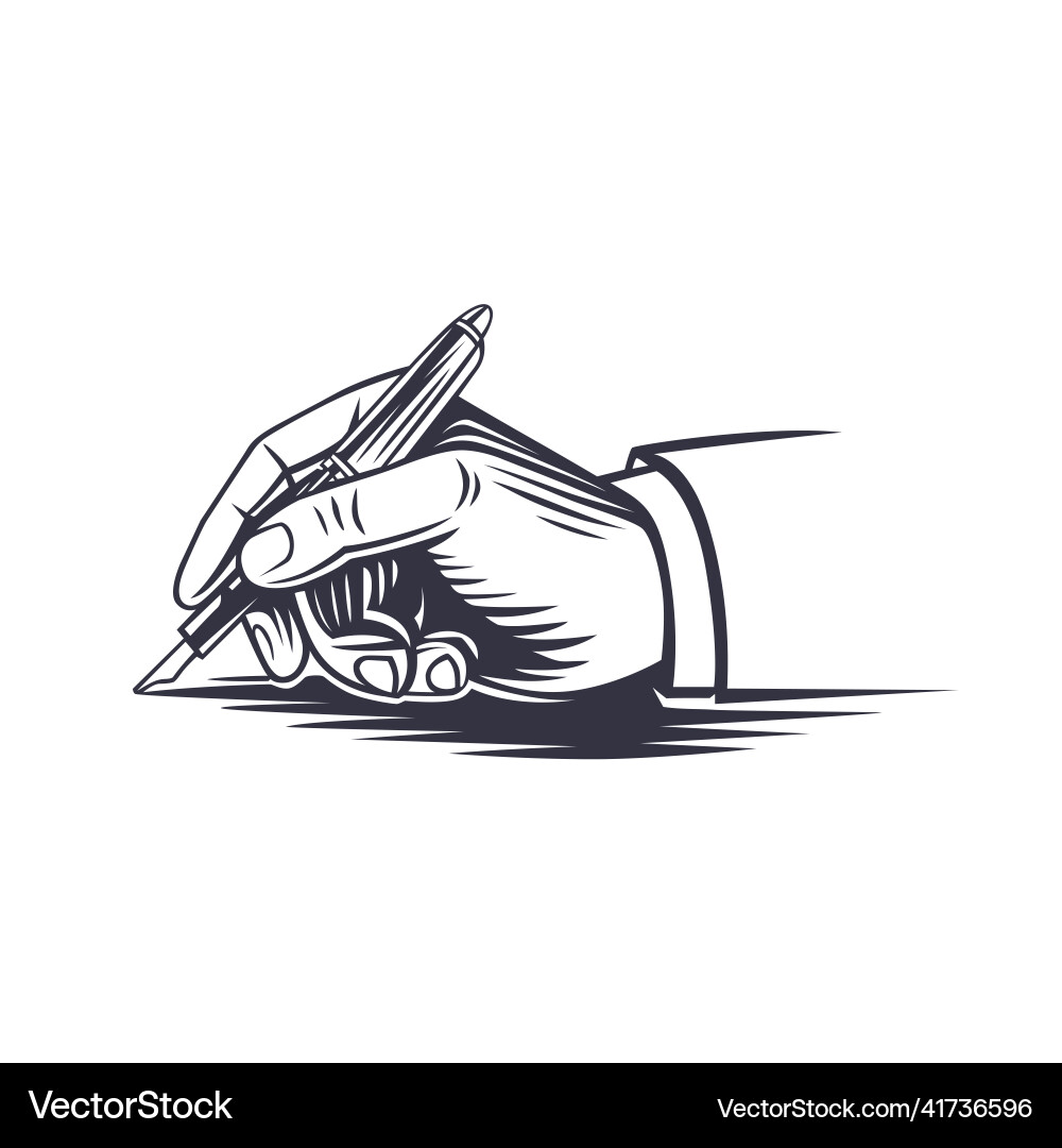 Writing Hand - Pen & Paper Royalty Free Vector Image