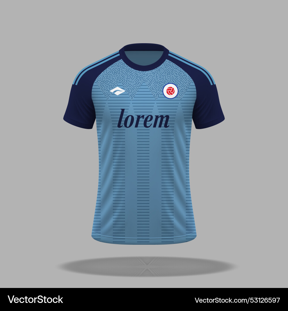 3d realistic soccer jersey in slovan style Vector Image