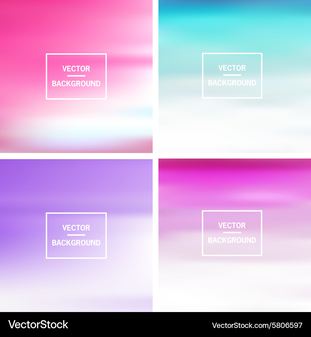 Abstract colorful blurred backgrounds Royalty Free Vector