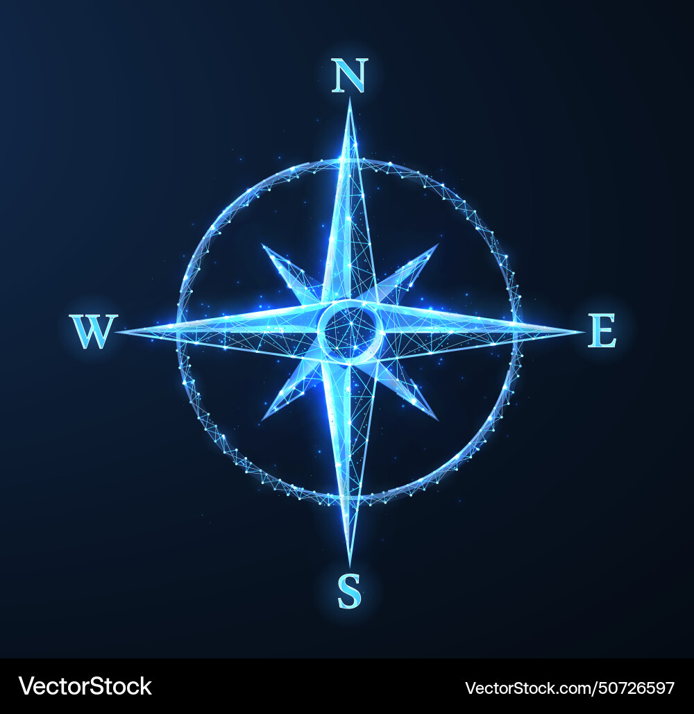 Digital compass business strategic explorer Vector Image
