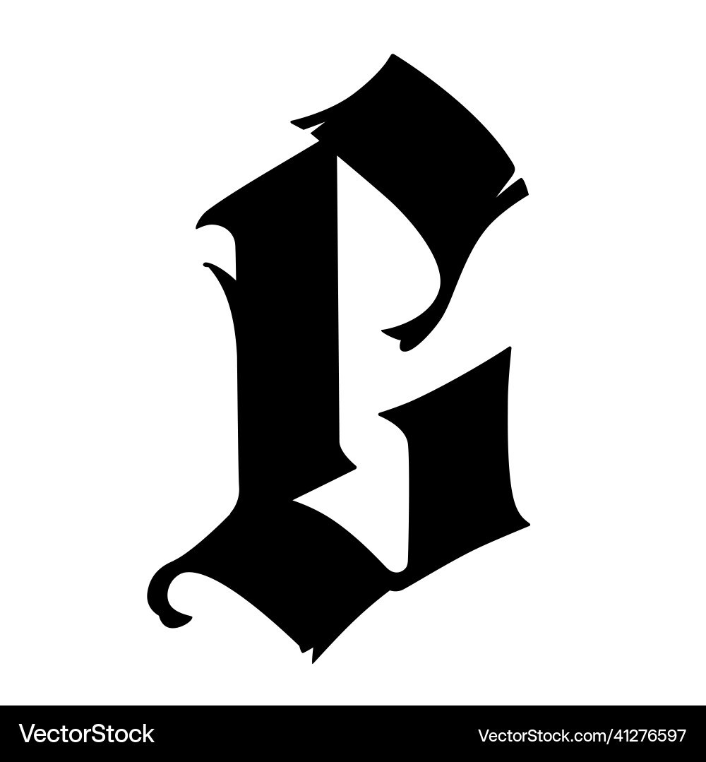 Gothic Letter C Monogram Royalty Free Vector Image