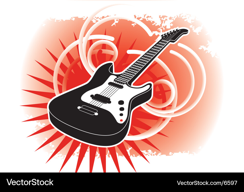 Guitar Royalty Free Vector Image - VectorStock