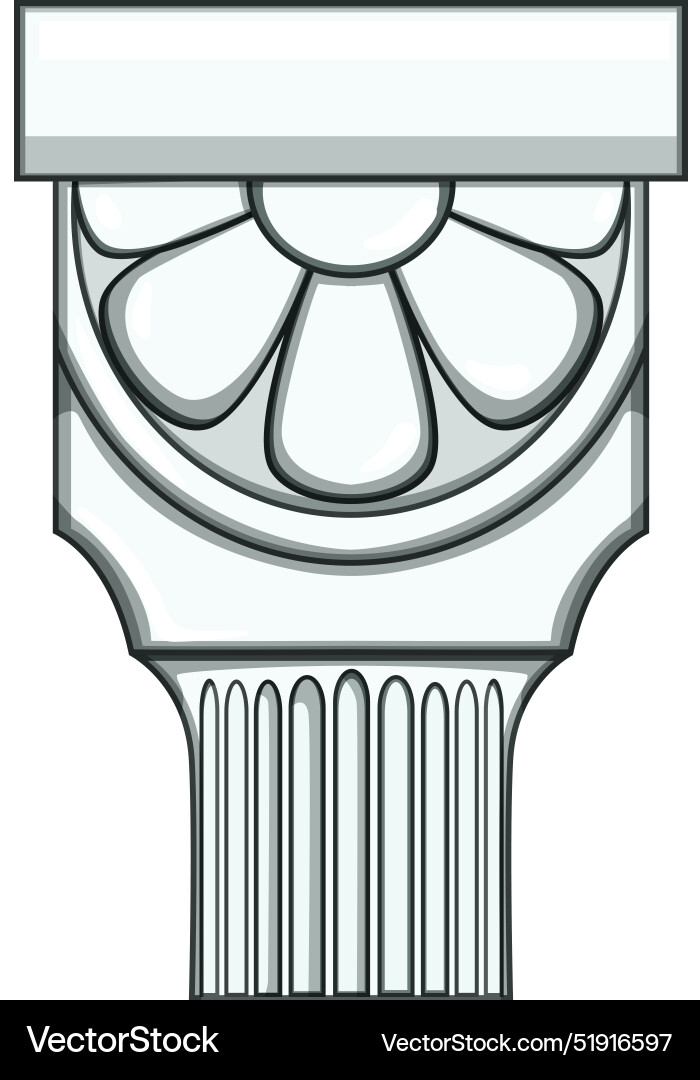Pillar column ancient cartoon Royalty Free Vector Image