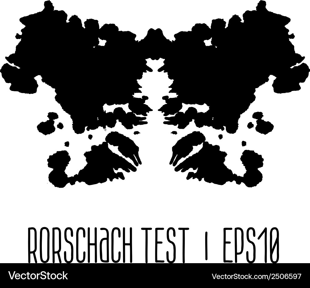 Rorschach inkblot test Royalty Free Vector Image