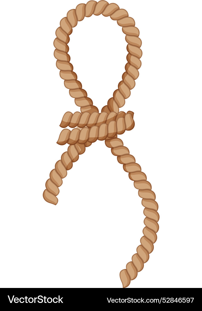 Strength rope knot cartoon Royalty Free Vector Image