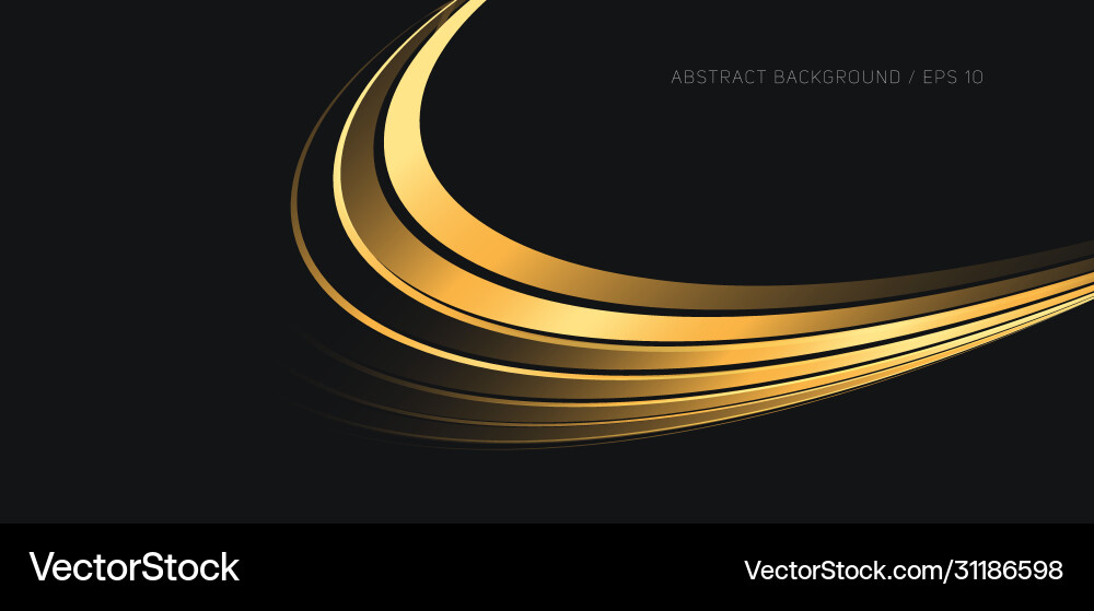 Abstract background with elegant golden metal Vector Image