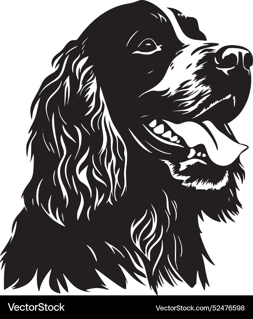 Cocker spaniel - minimalist and simple silhouette Vector Image
