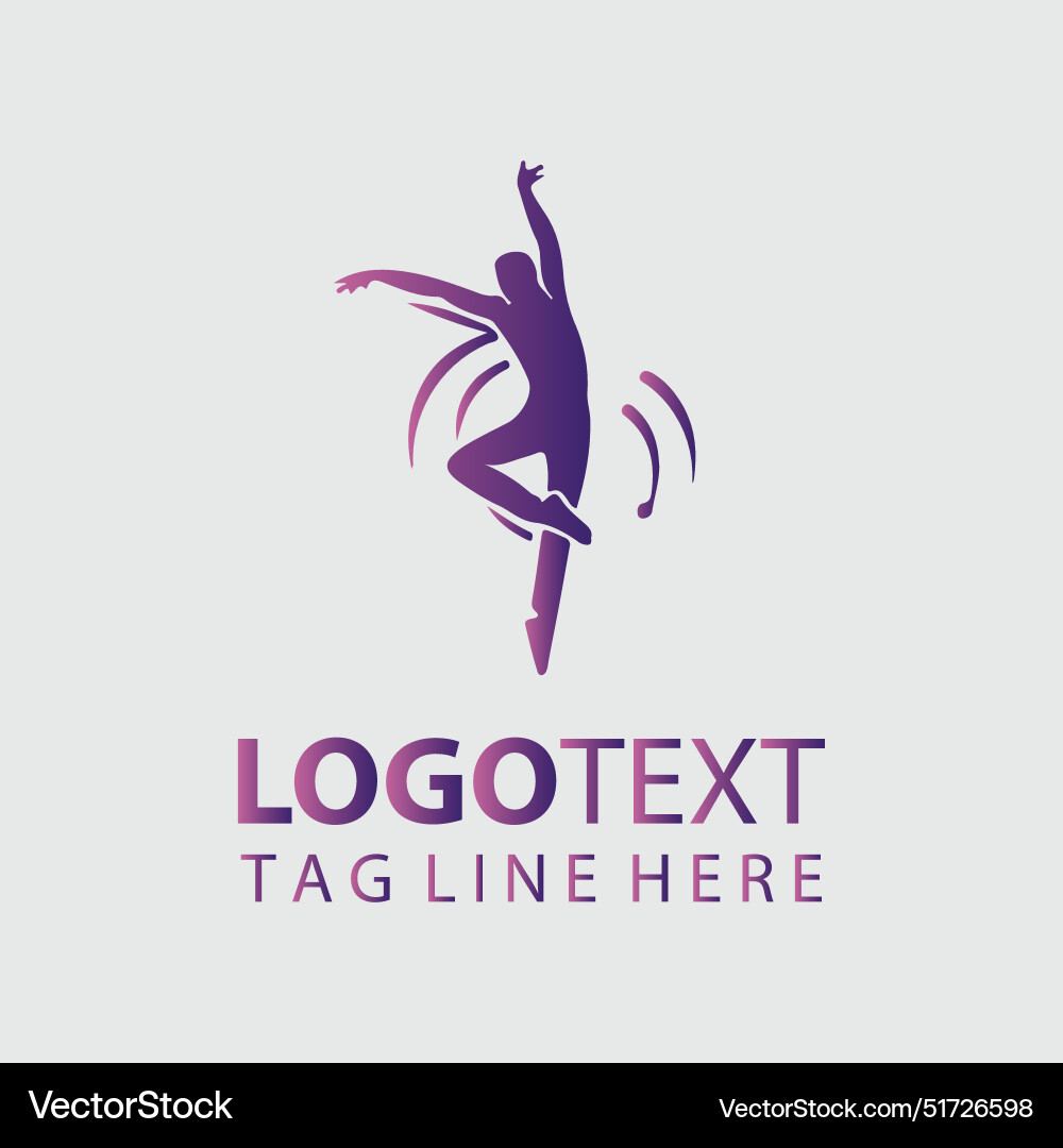 Dancing logo Royalty Free Vector Image - VectorStock