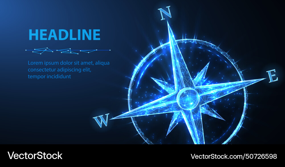 Digital compass business strategic explorer Vector Image