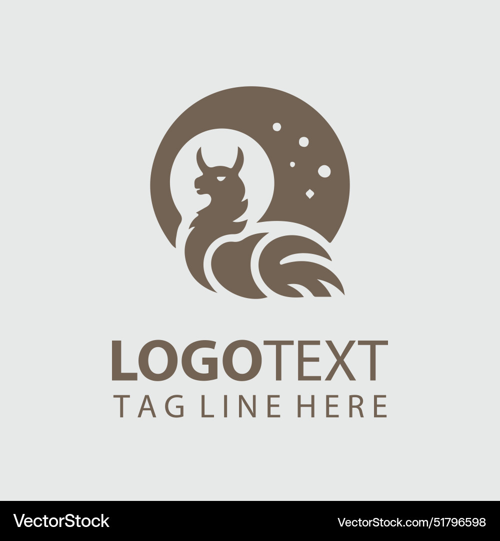 Llama logo Royalty Free Vector Image - VectorStock