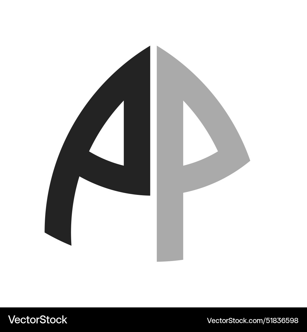 Modern creative pp logo design letter pp icon for Vector Image