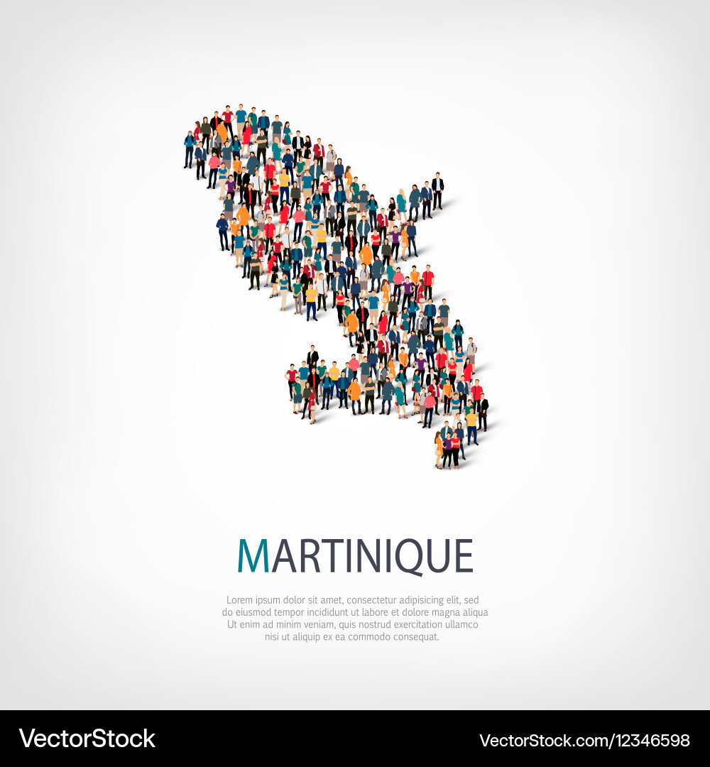 People map country martinique Royalty Free Vector Image