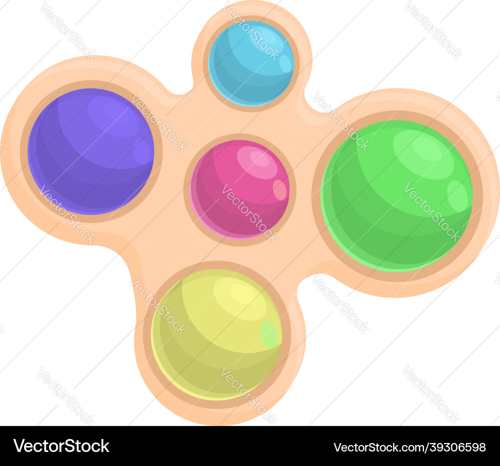 Popit Spielzeug Ikone Cartoon sensor fidget Vektorbild