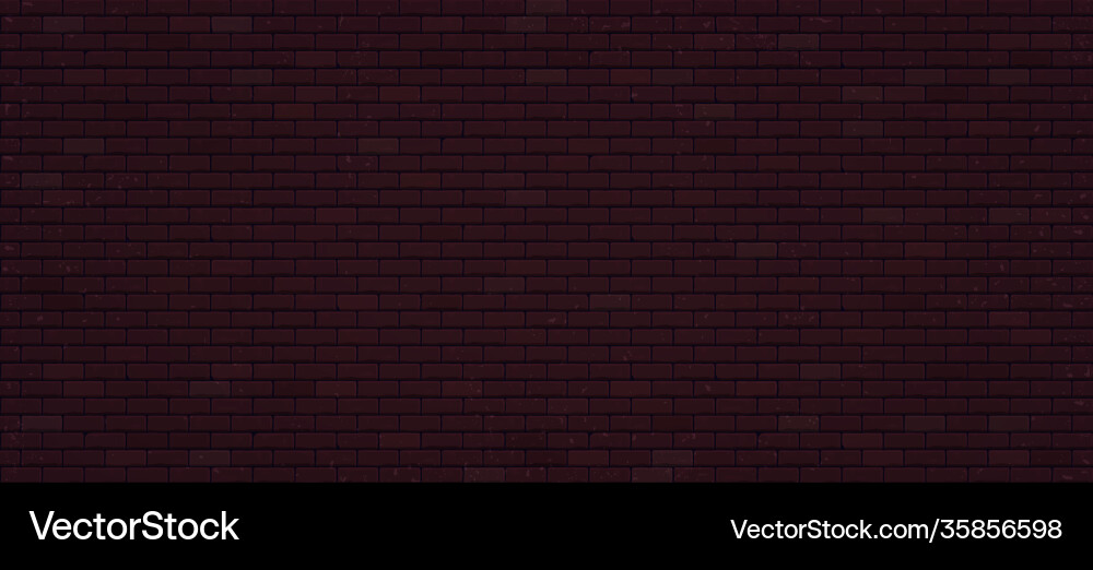 Realistic dark brick wall Royalty Free Vector Image