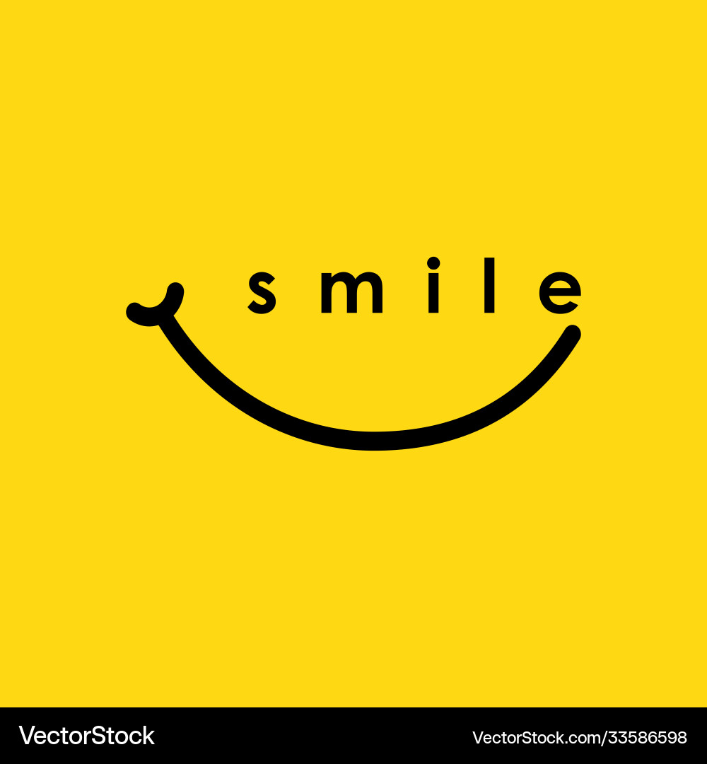 Smile logo template design Royalty Free Vector Image