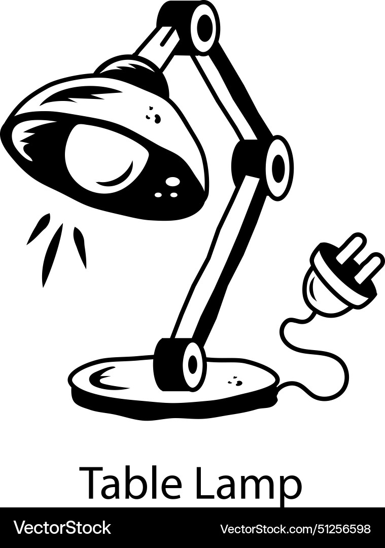 Table lamp Royalty Free Vector Image - VectorStock