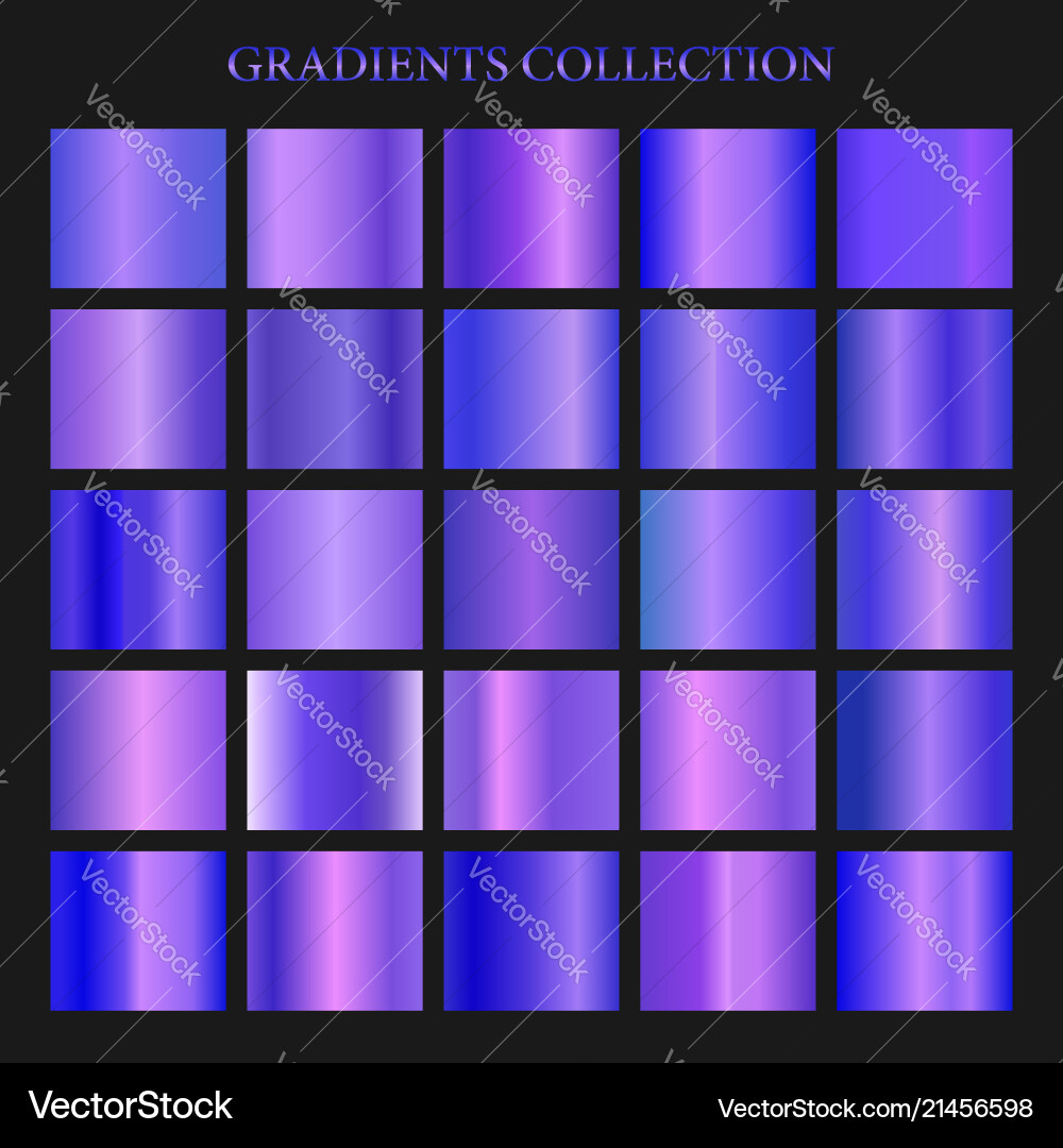 Violet gradient collection for fashion design Vector Image
