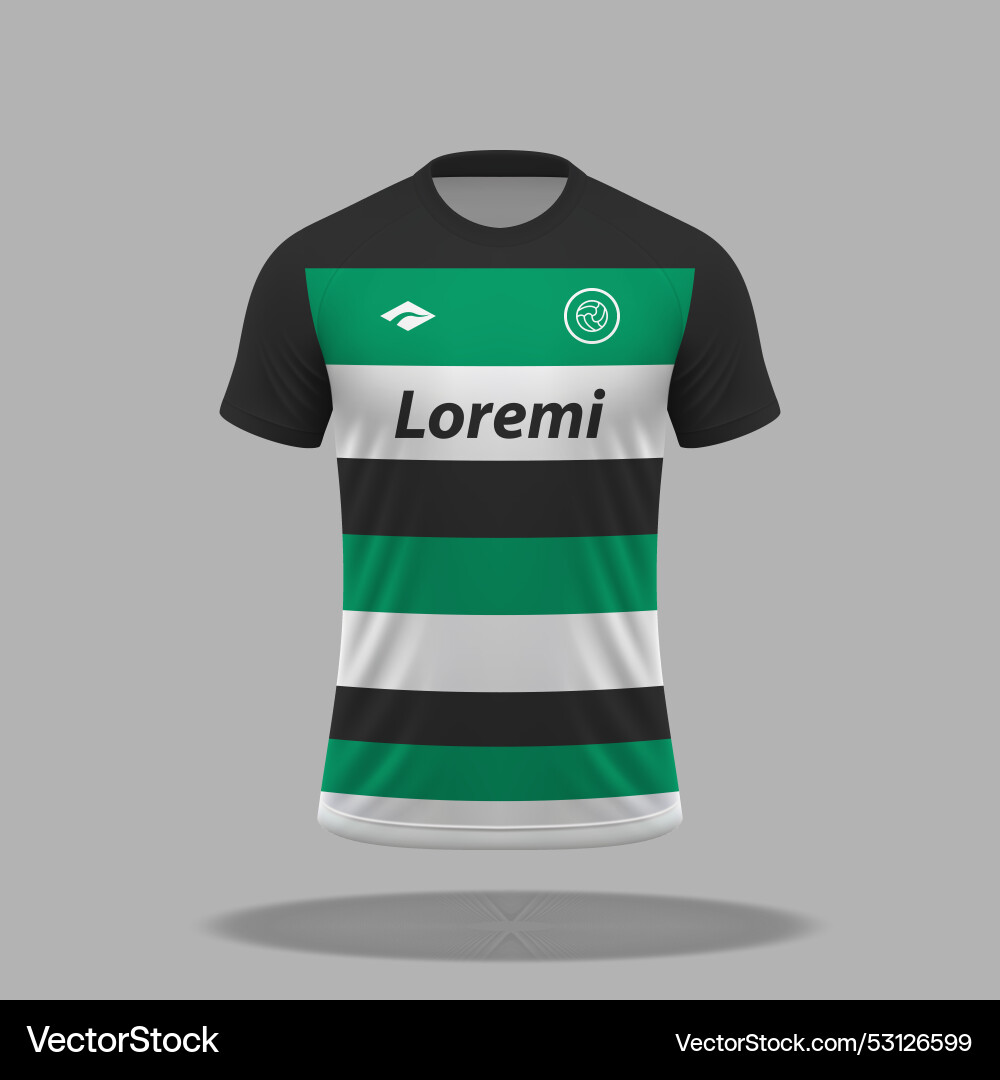 3d realistic soccer jersey in sporting style Vector Image