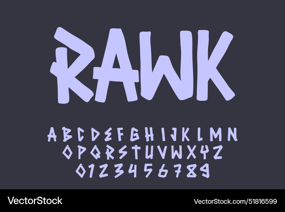 Alphabet pop punk grind typo letters Royalty Free Vector