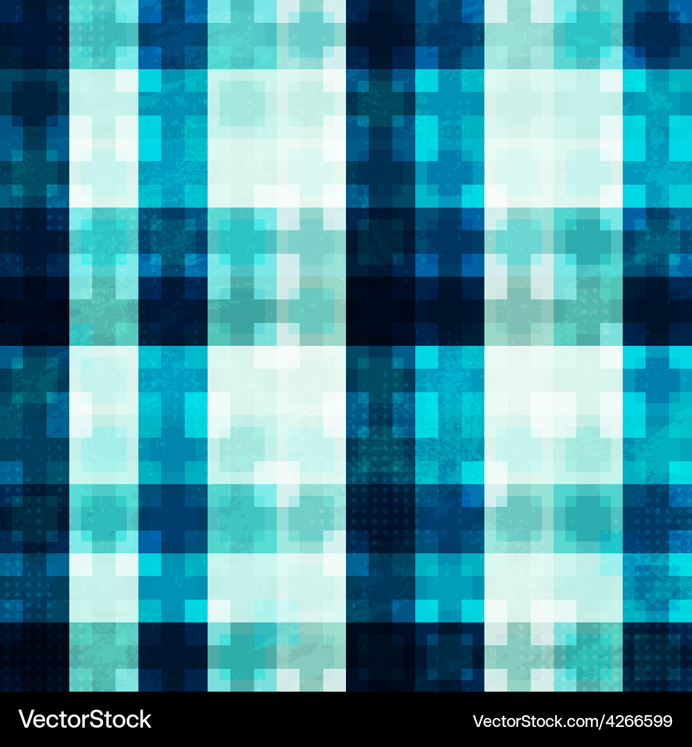 Blue light mosaic seamless pattern Royalty Free Vector Image