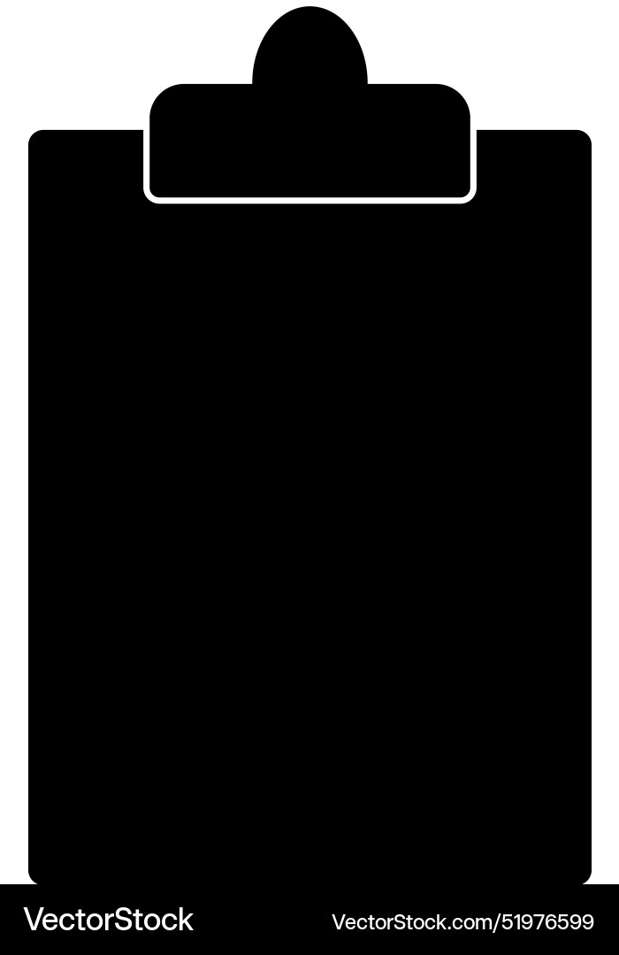 Clipboard with note book icon black Royalty Free Vector