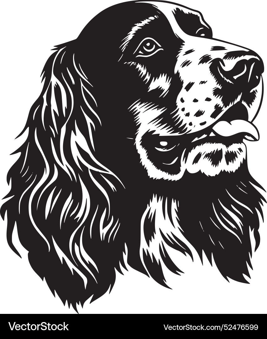 Cocker spaniel - minimalist and simple silhouette Vector Image